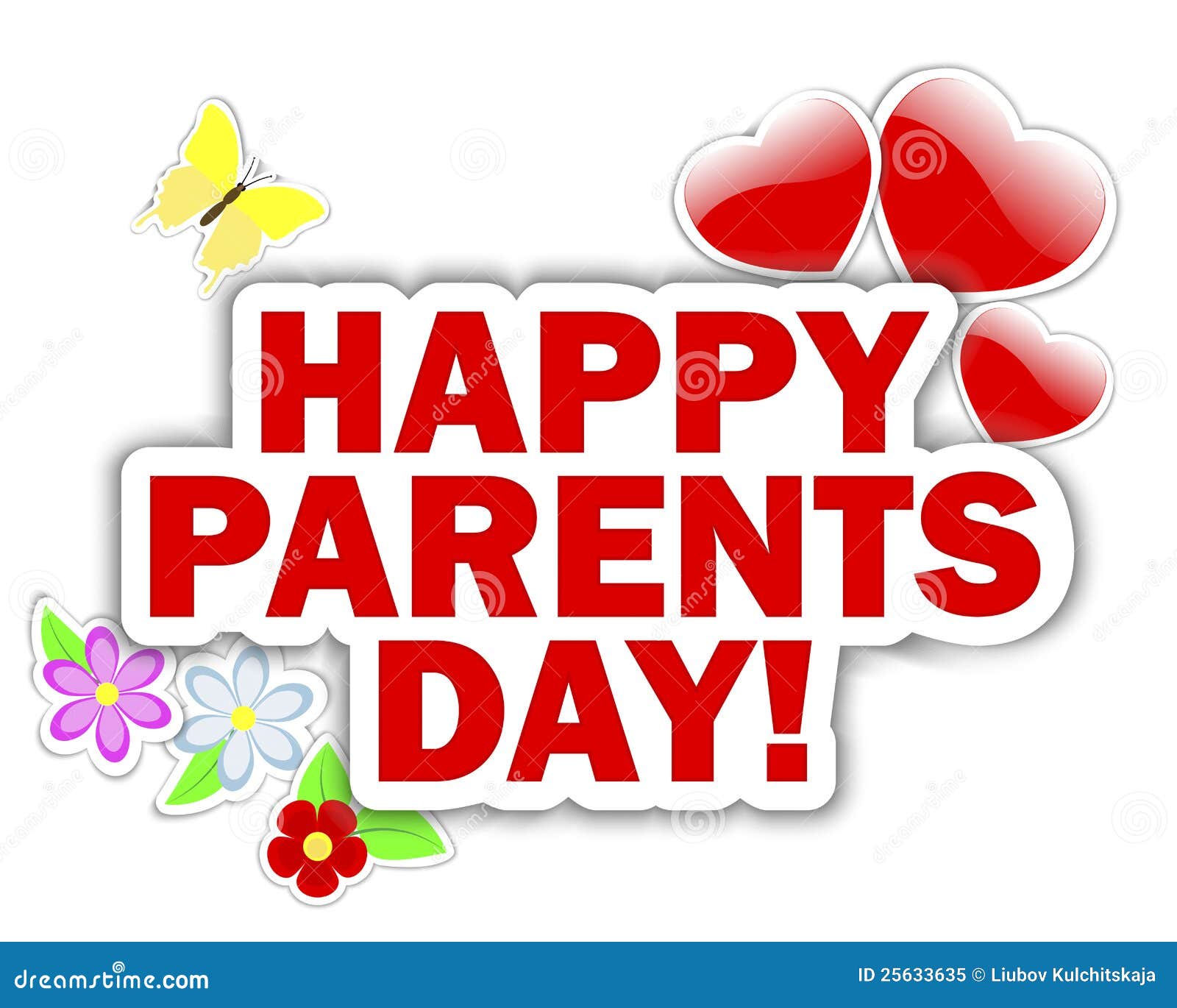 Parents day stickers. stock vector. Illustration of frame - 25633635