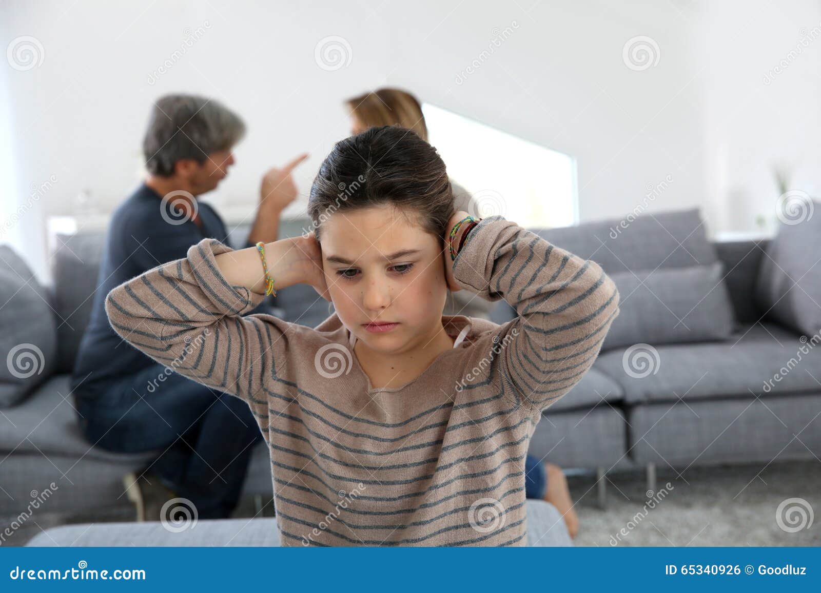 Parents Fighting in Front of Their Daughter Stock Photo - Image of ...