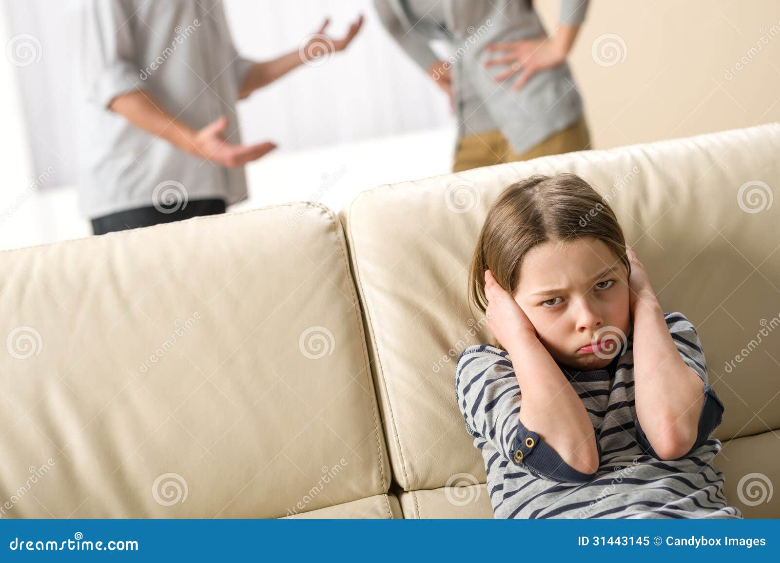 Parents Fighting in Front of Their Daughter Stock Image - Image of ...