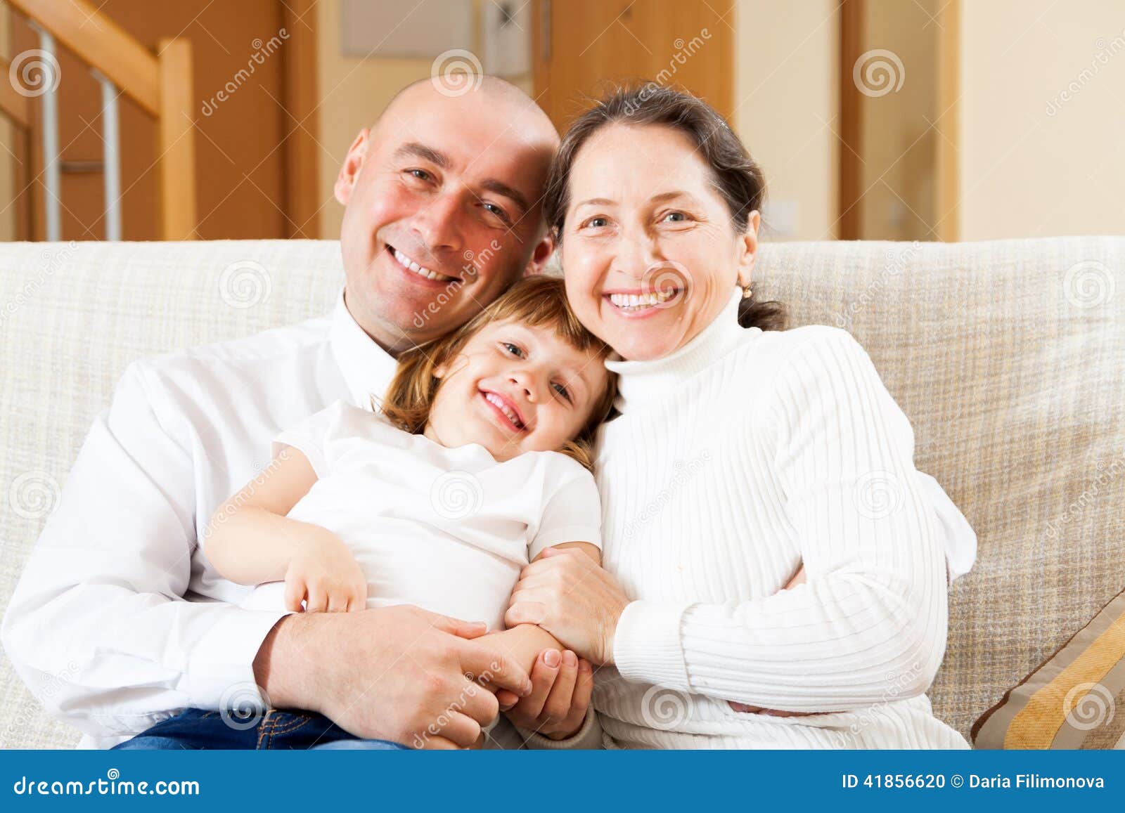 Parents with Happy Daughter Stock Photo - Image of family, little: 41856620