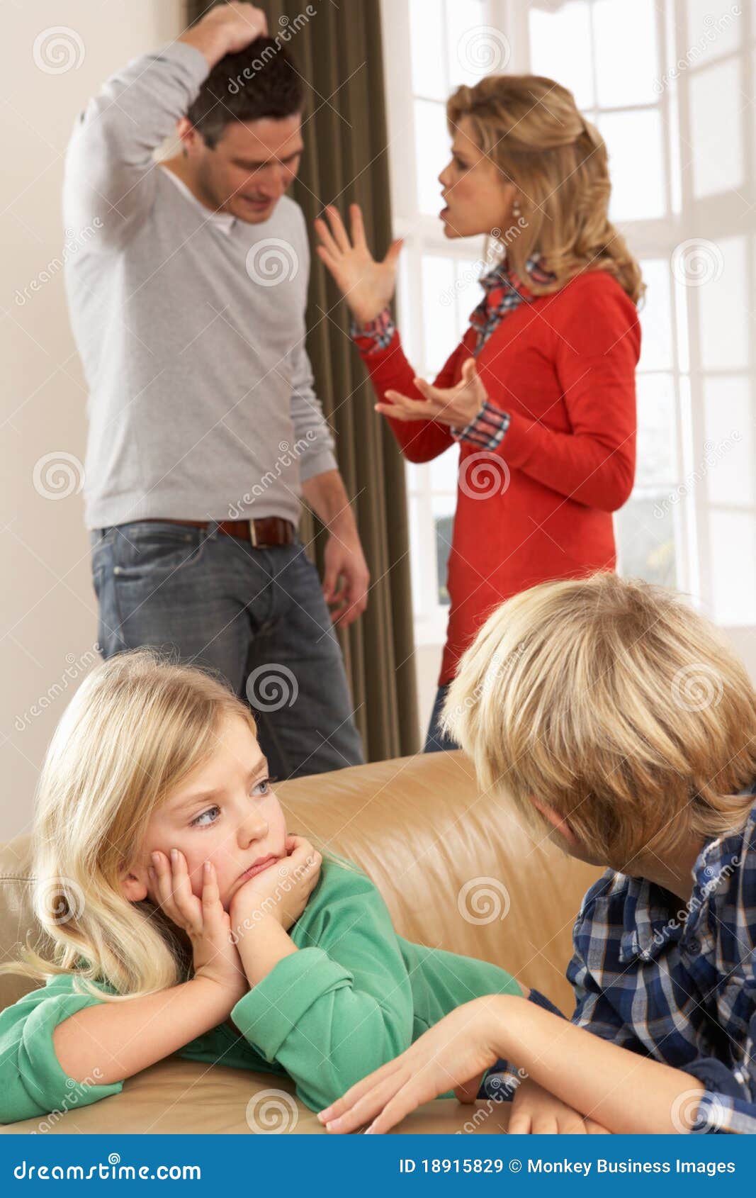 Parents Having Argument at Home Stock Image - Image of anger, home ...