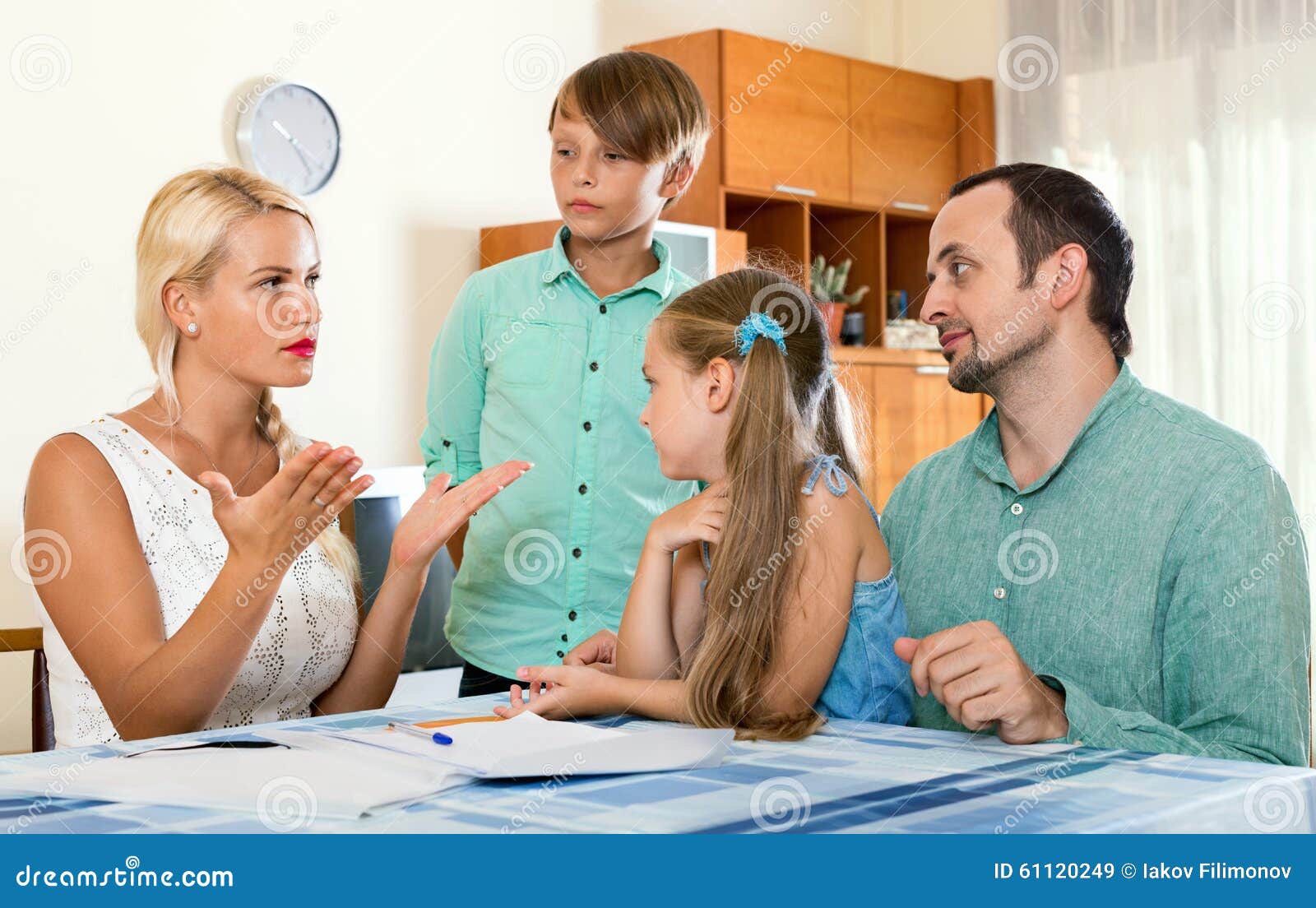 Parents Having Serious Conversation Stock Image - Image of offer ...