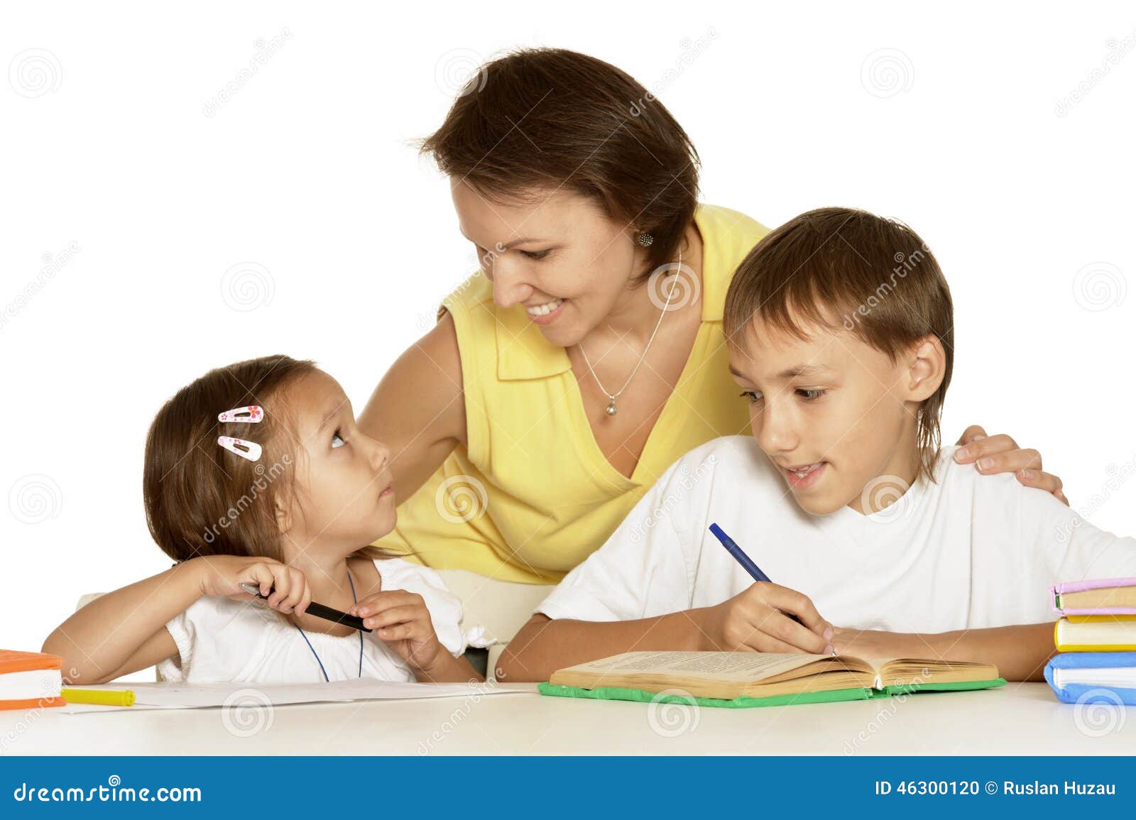 Parents help children stock photo. Image of isolate, person - 46300120