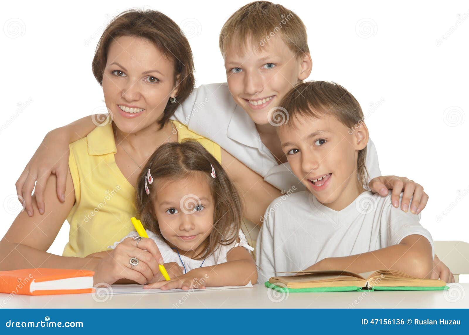 Parents help children stock photo. Image of brother, kids - 47156136
