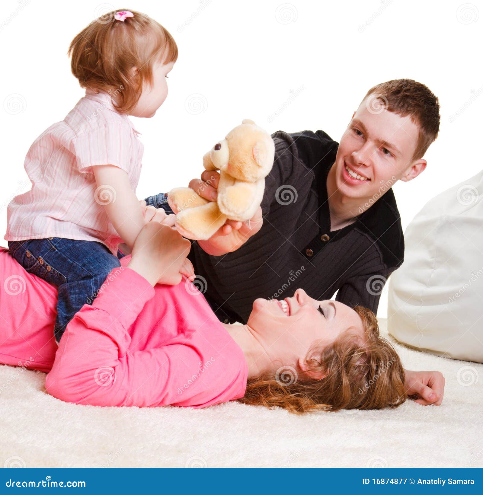 Parents Playing with Toddler Stock Image - Image of family, mother ...