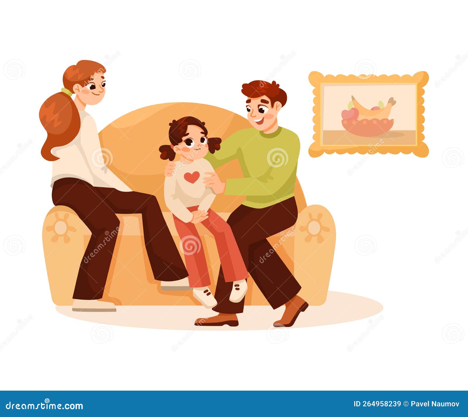 Parents Supporting Boy Son Admiring His Drawing Vector Illustration ... Parents Supporting Boy Son Admiring His Drawing Vector Illustration ...