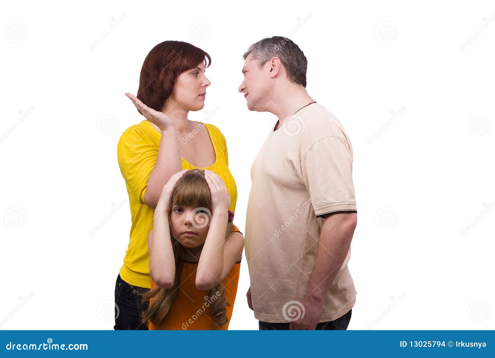 Parents Swear, and Children Suffer. Stock Photo - Image of adversity ...