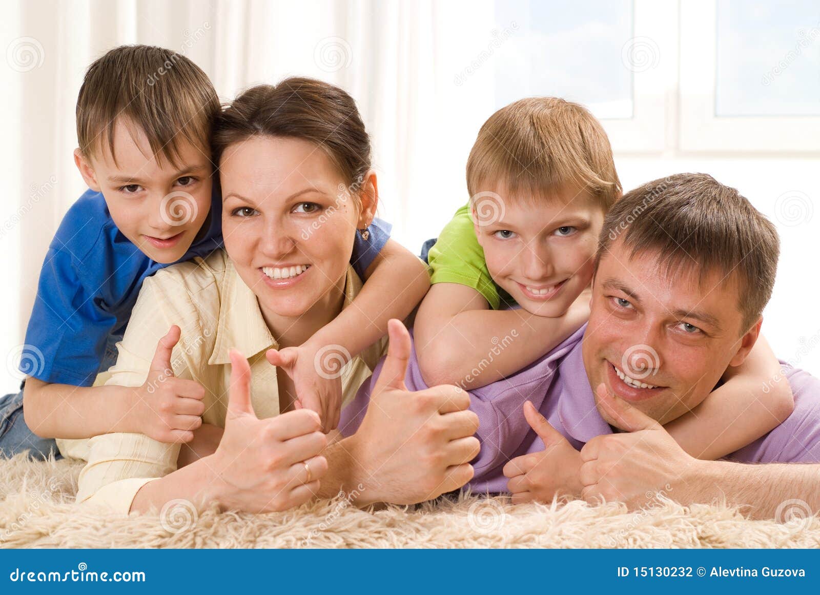 Parents with Their Two Children Stock Photo - Image of isolated ...