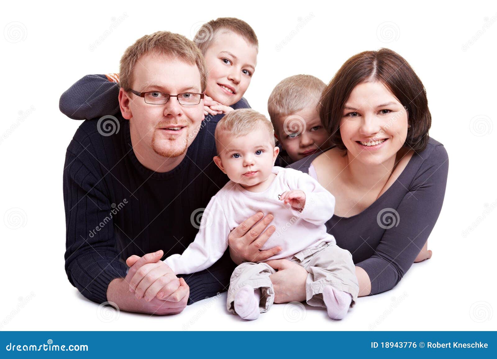 Parents with Three Children Stock Photo - Image of child, shot: 18943776