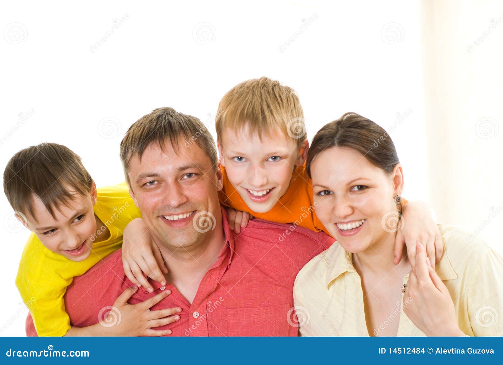 Parents with Two Children Together Stock Photo - Image of people ...