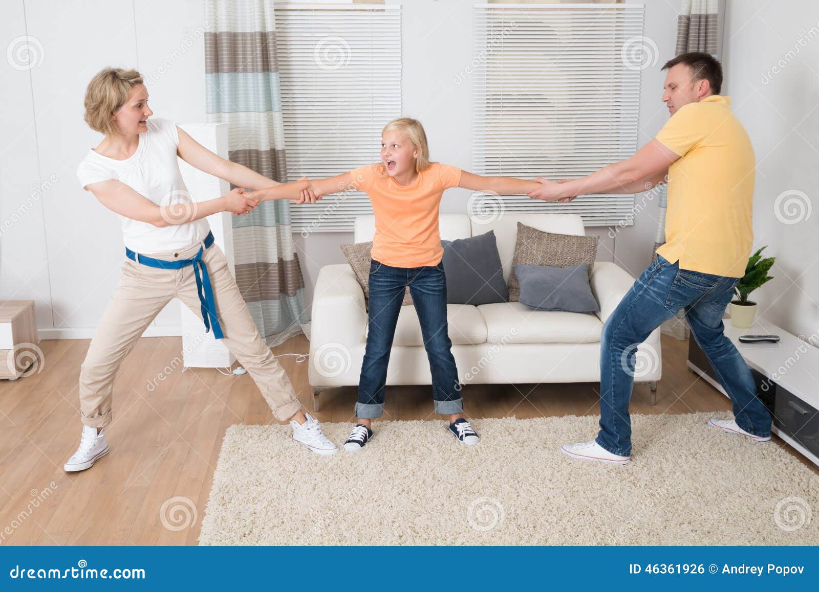Parents Under Divorce Dividing Kids Stock Photo - Image of couples ...