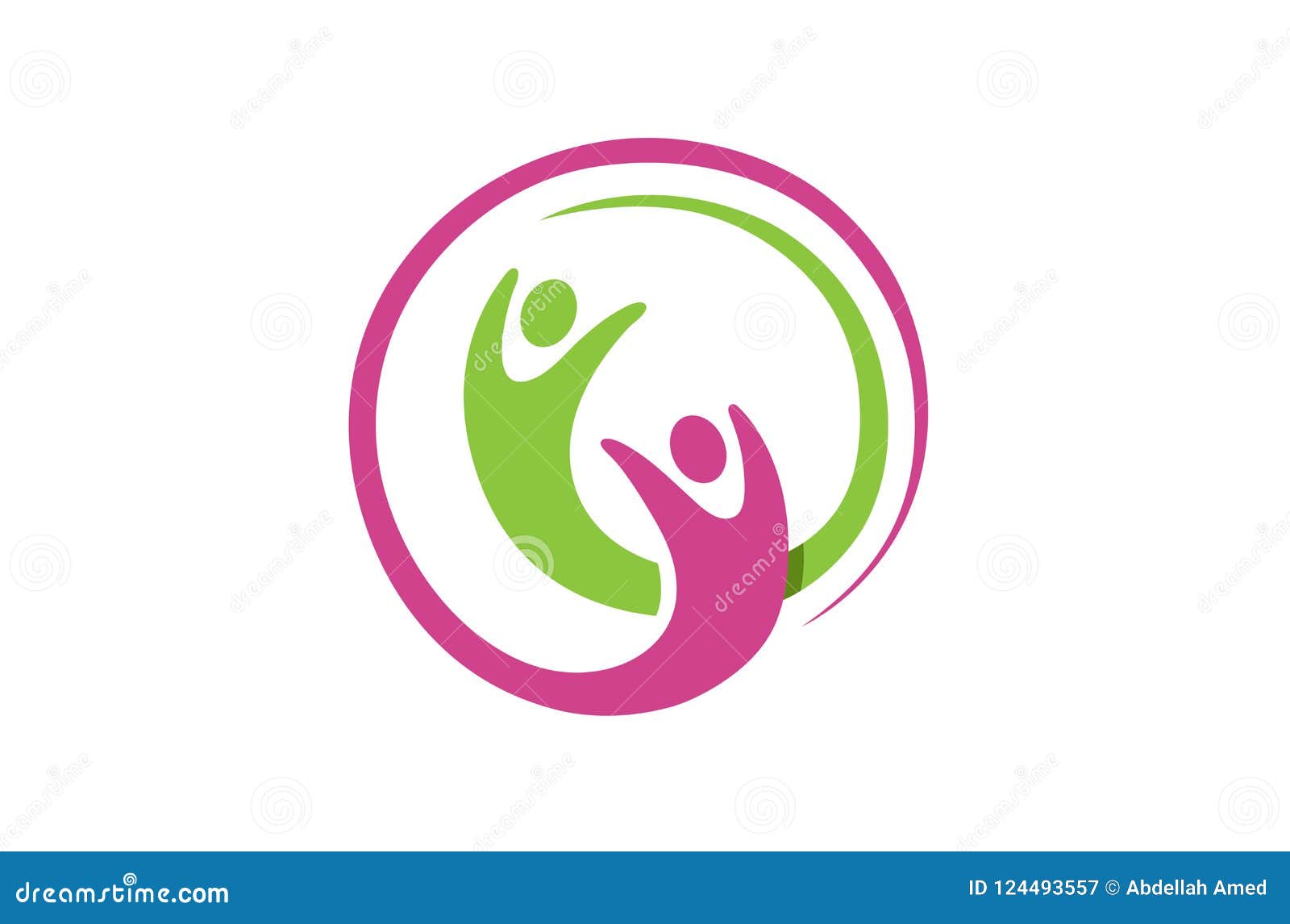 Pares Abstractos Coloridos Logo Vector Symbol Design Ilustración del ...