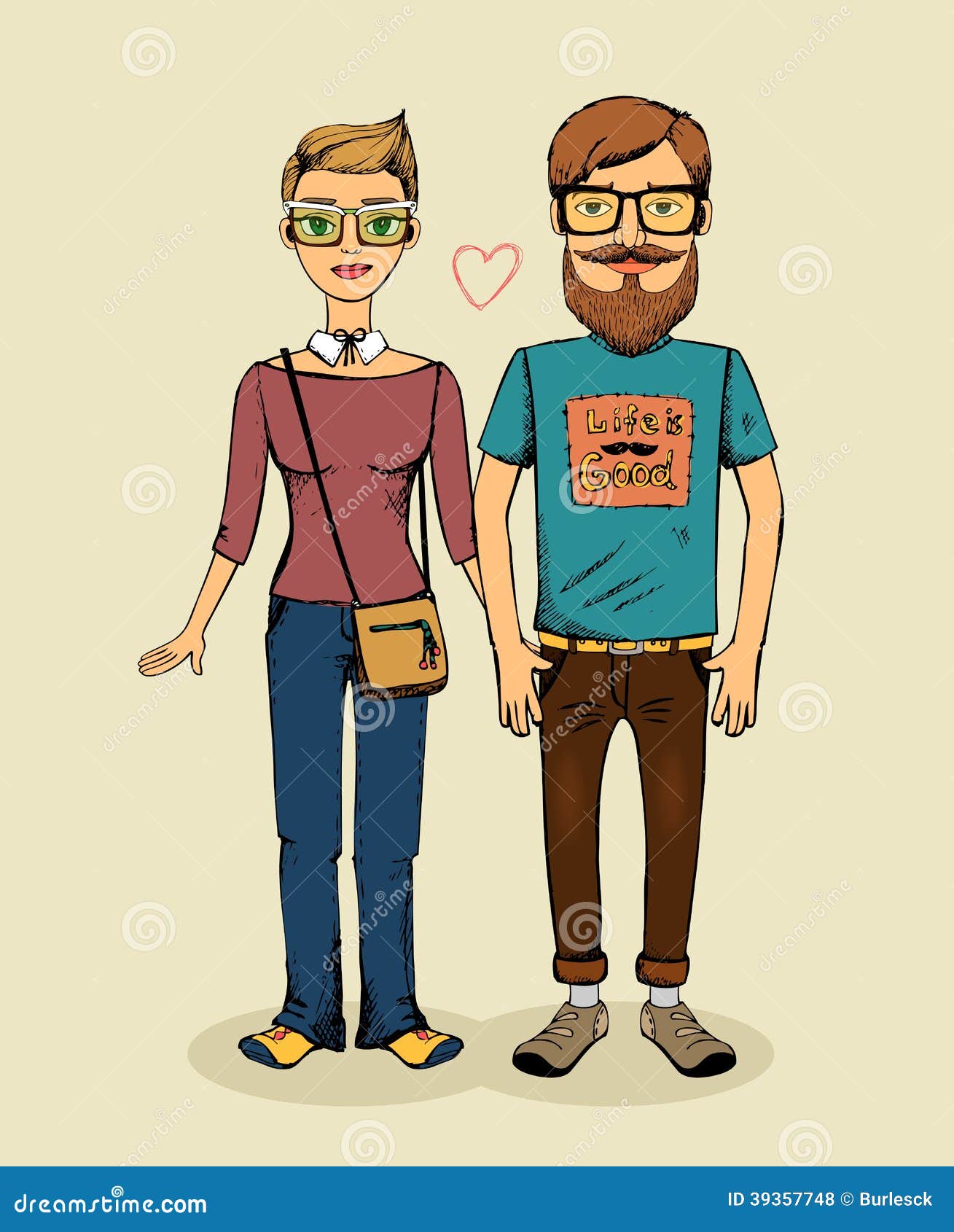 Pares De Los Inconformistas Del Vector Ilustración del Vector ...