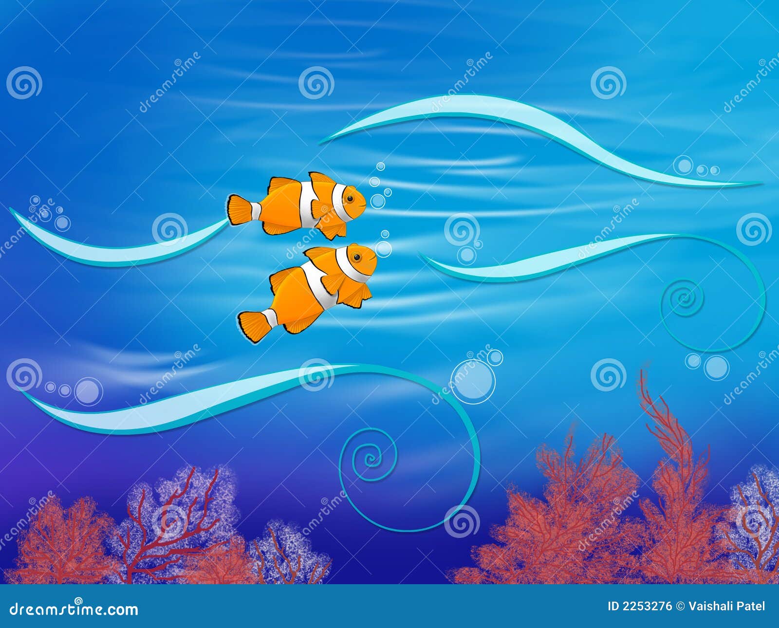 Pares de Nemo stock de ilustración. Ilustración de azul - 2253276