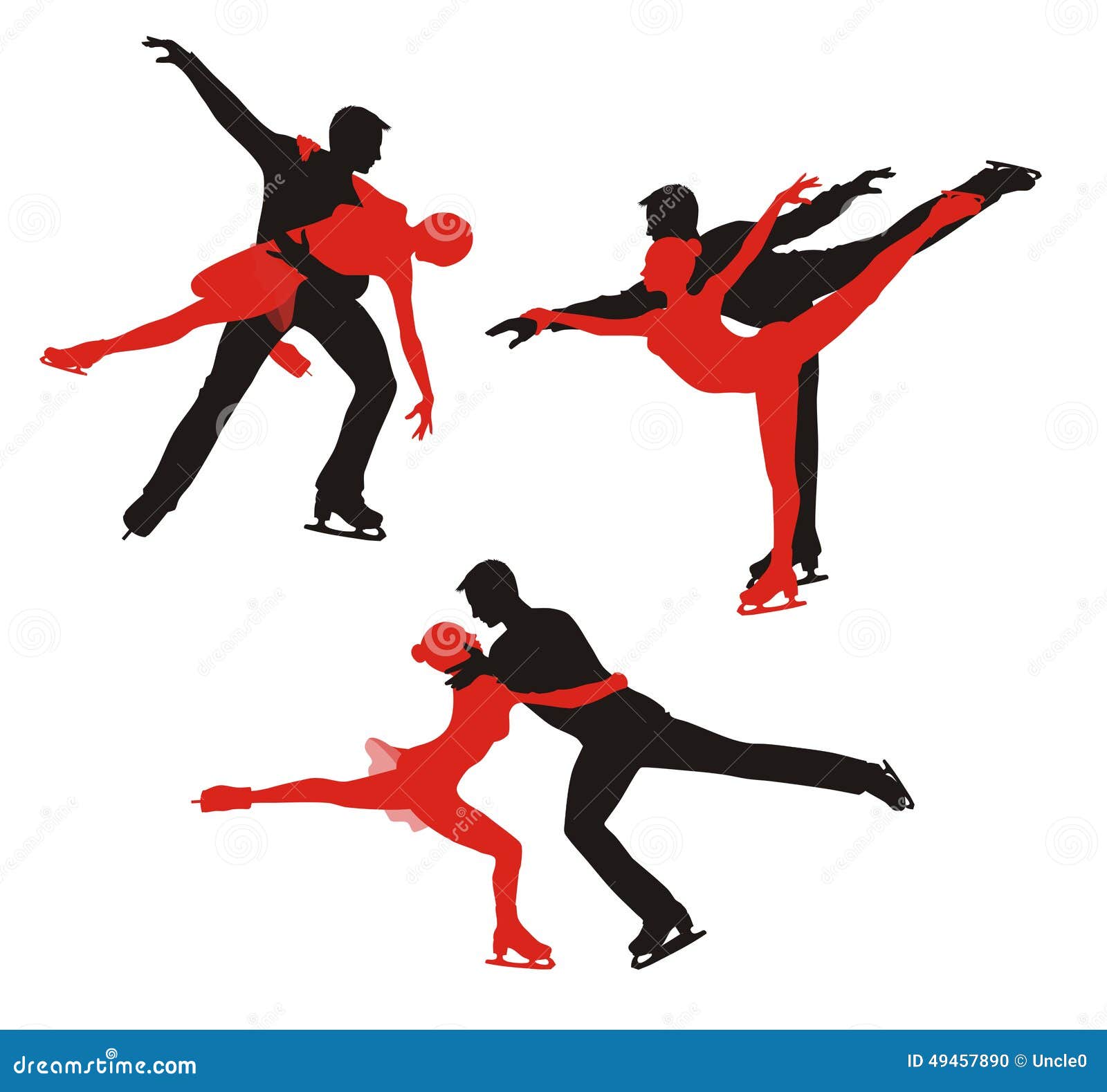 Pares del patinaje ilustración del vector. Ilustración de movimiento ...