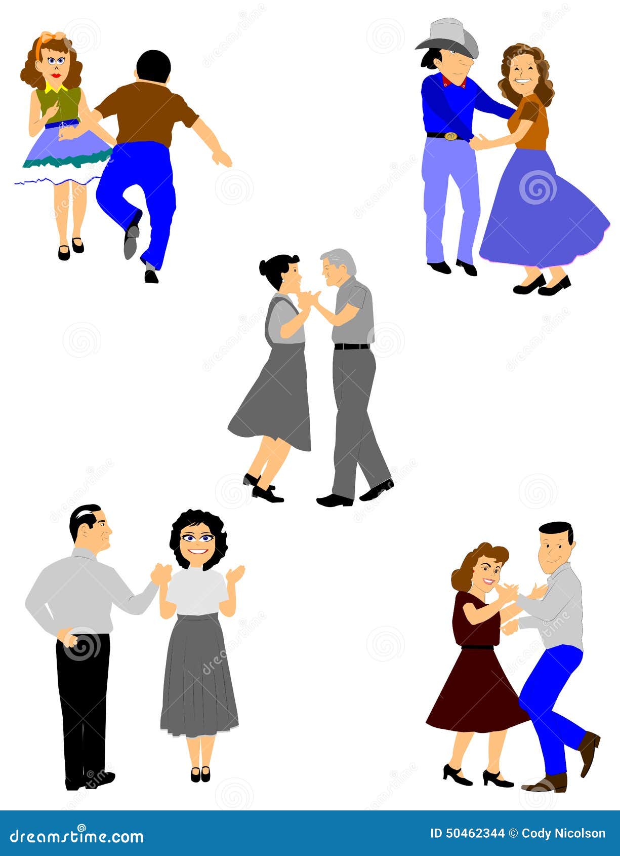 Pares del square dance stock de ilustración. Ilustración de arrancar ...