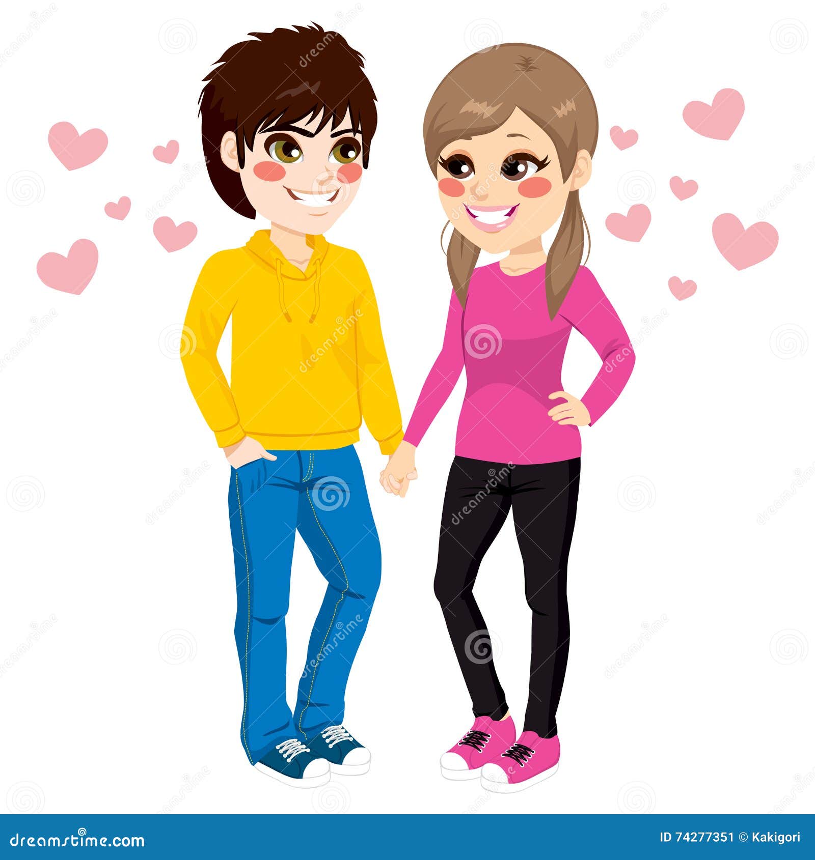 Pares Do Adolescente Que Guardam As Mãos Ilustração do Vetor ...