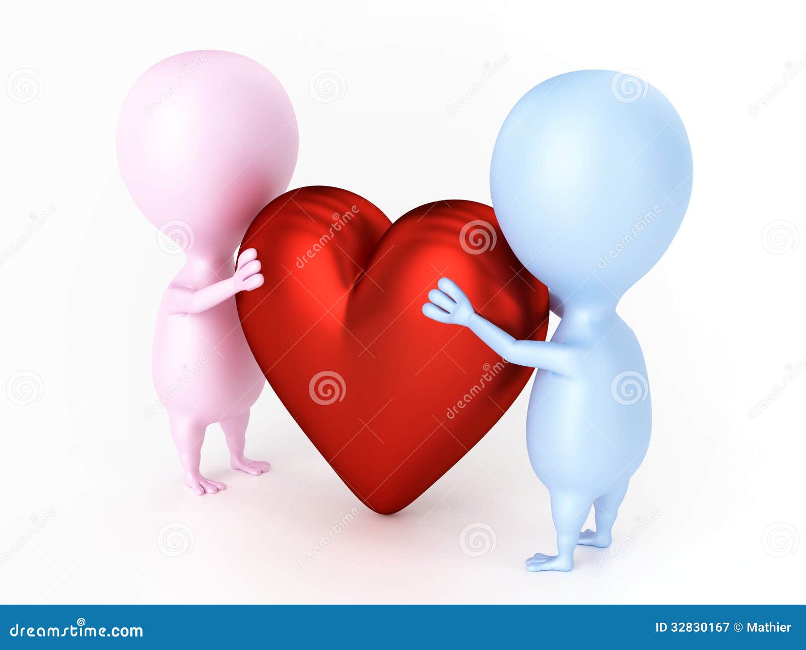 Pares y corazón grande stock de ilustración. Ilustración de ...