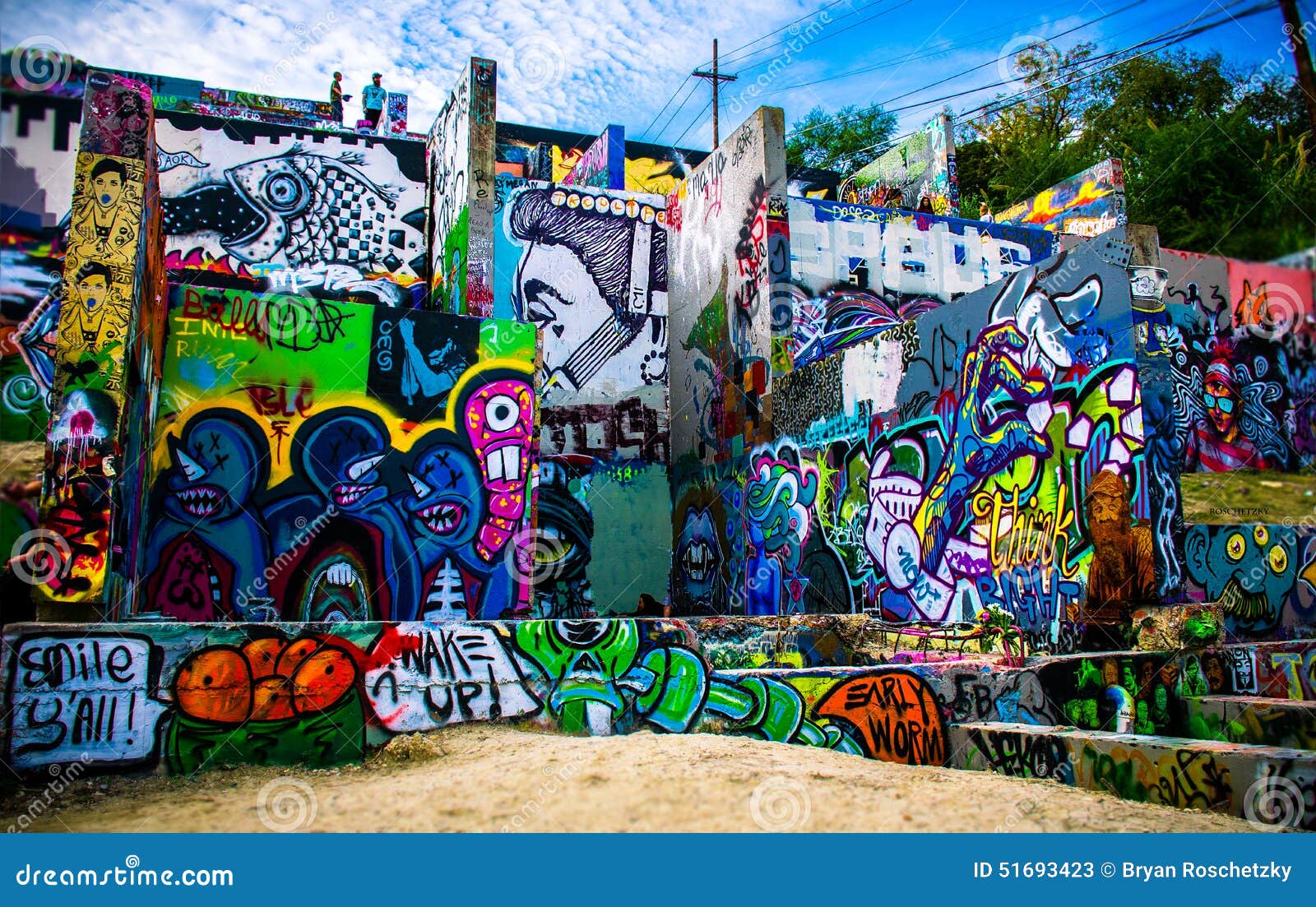 Parete Austin Texas Dei Graffiti Fotografia Stock Editoriale - Immagine ...