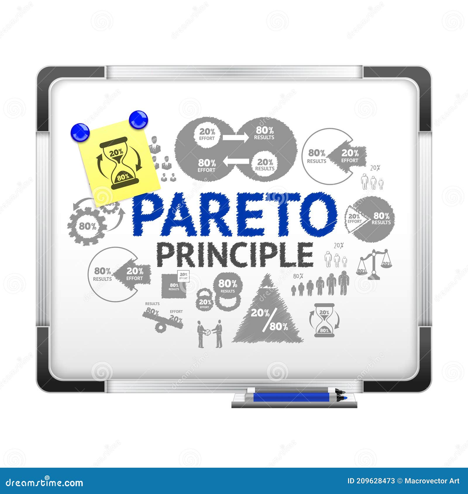 Pareto Principle Illustration Stock Vector - Illustration of rule ...