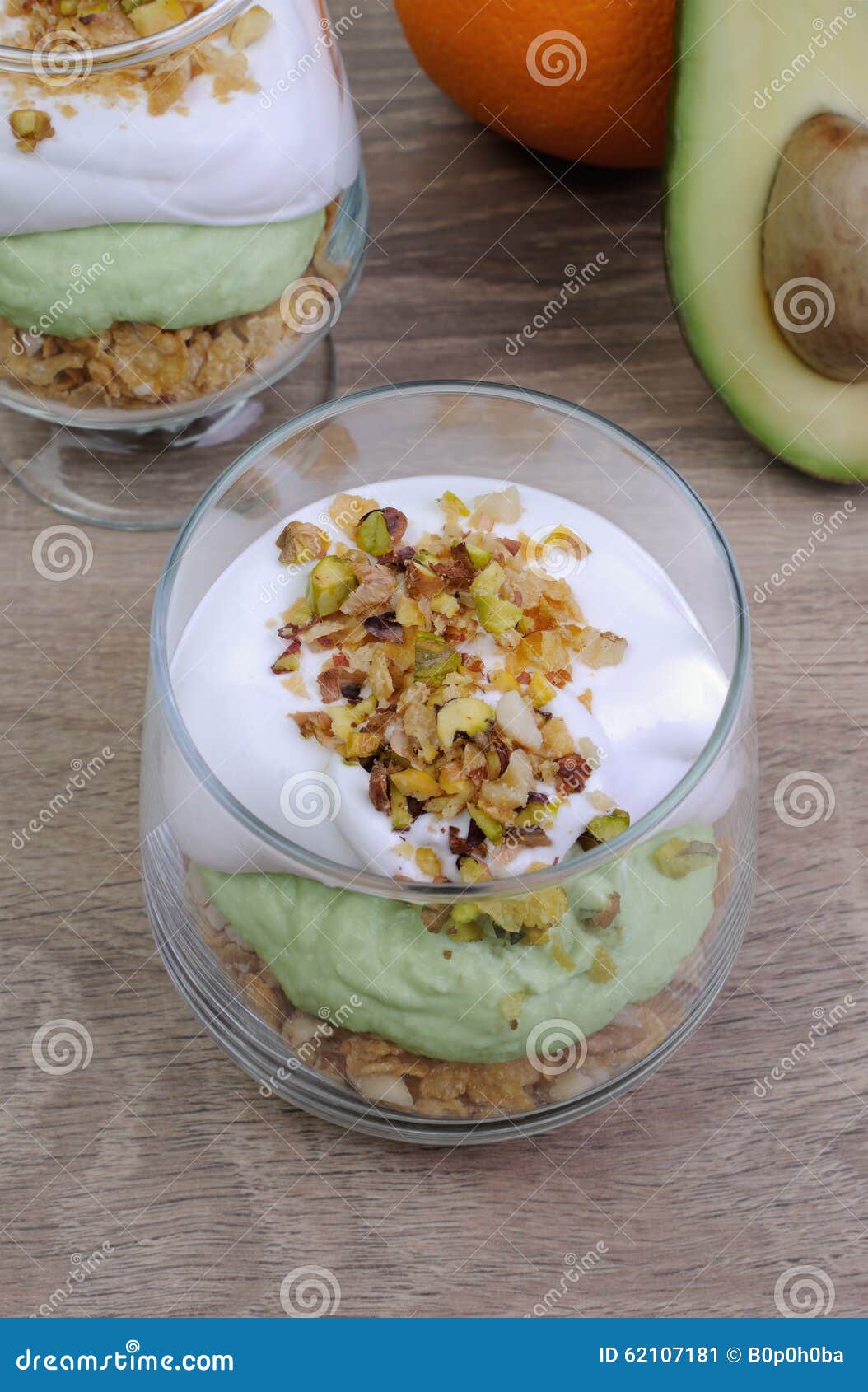 Parfait with avocado stock image. Image of dessert, lunch - 62107181