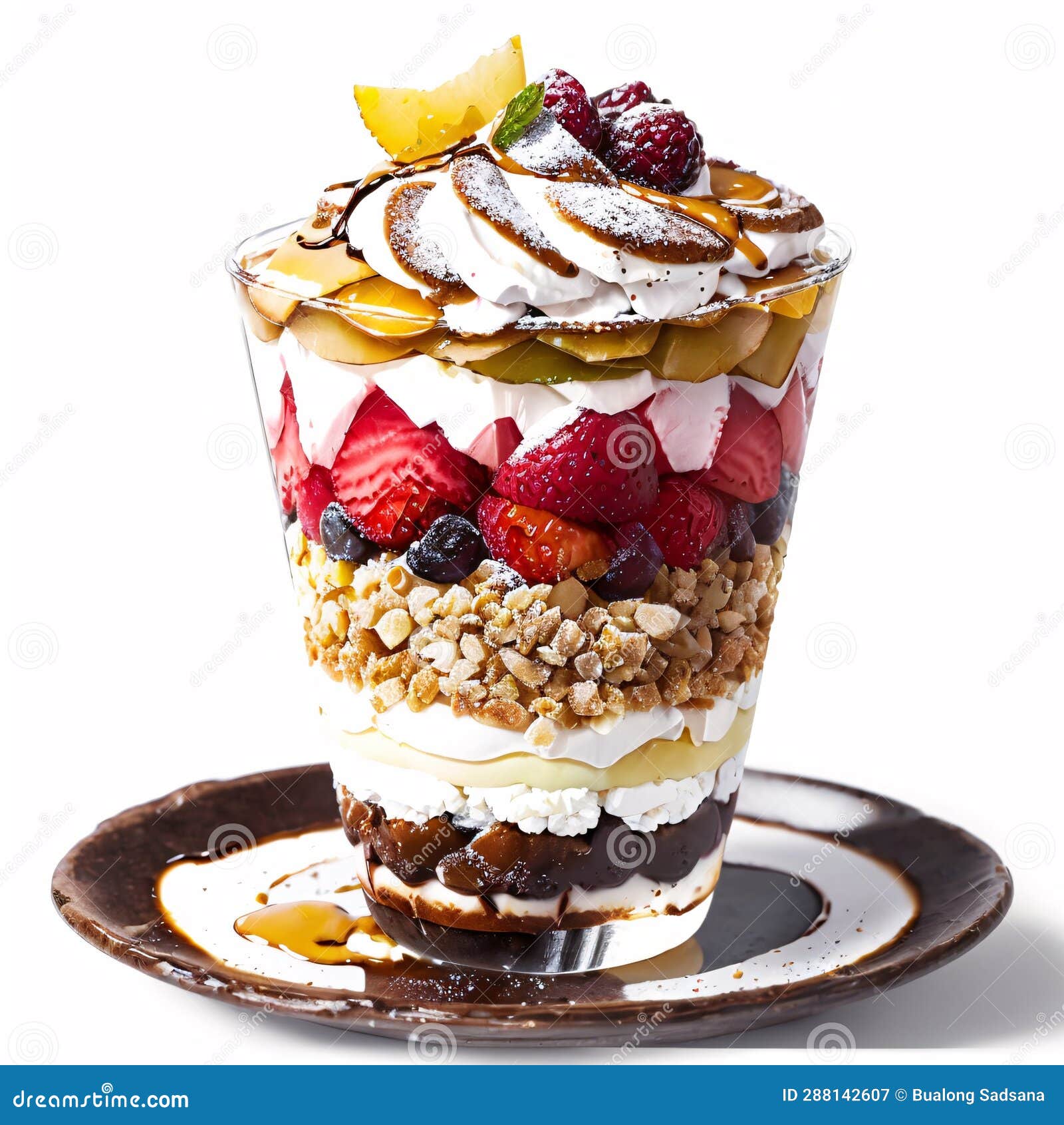 Parfait is Isolated on a White Background. Stock Illustration ...