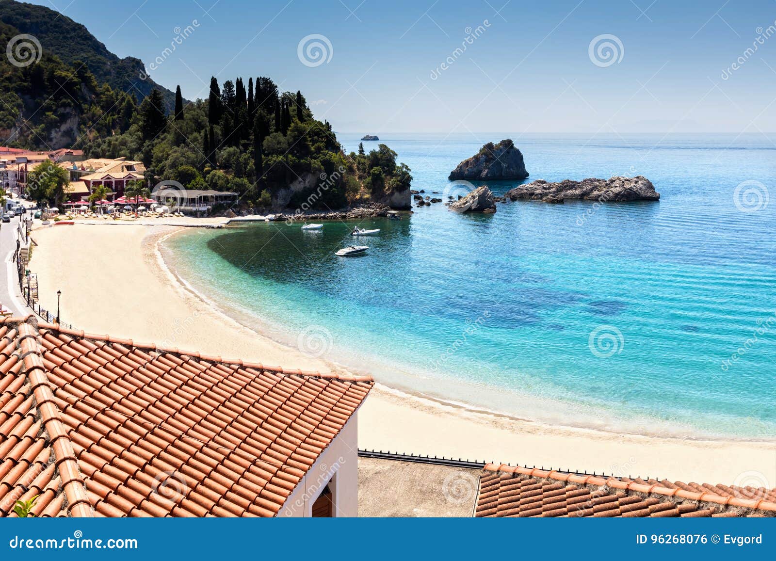 Parga Beach stock photo. Image of beauty, parga, coastline - 96268076