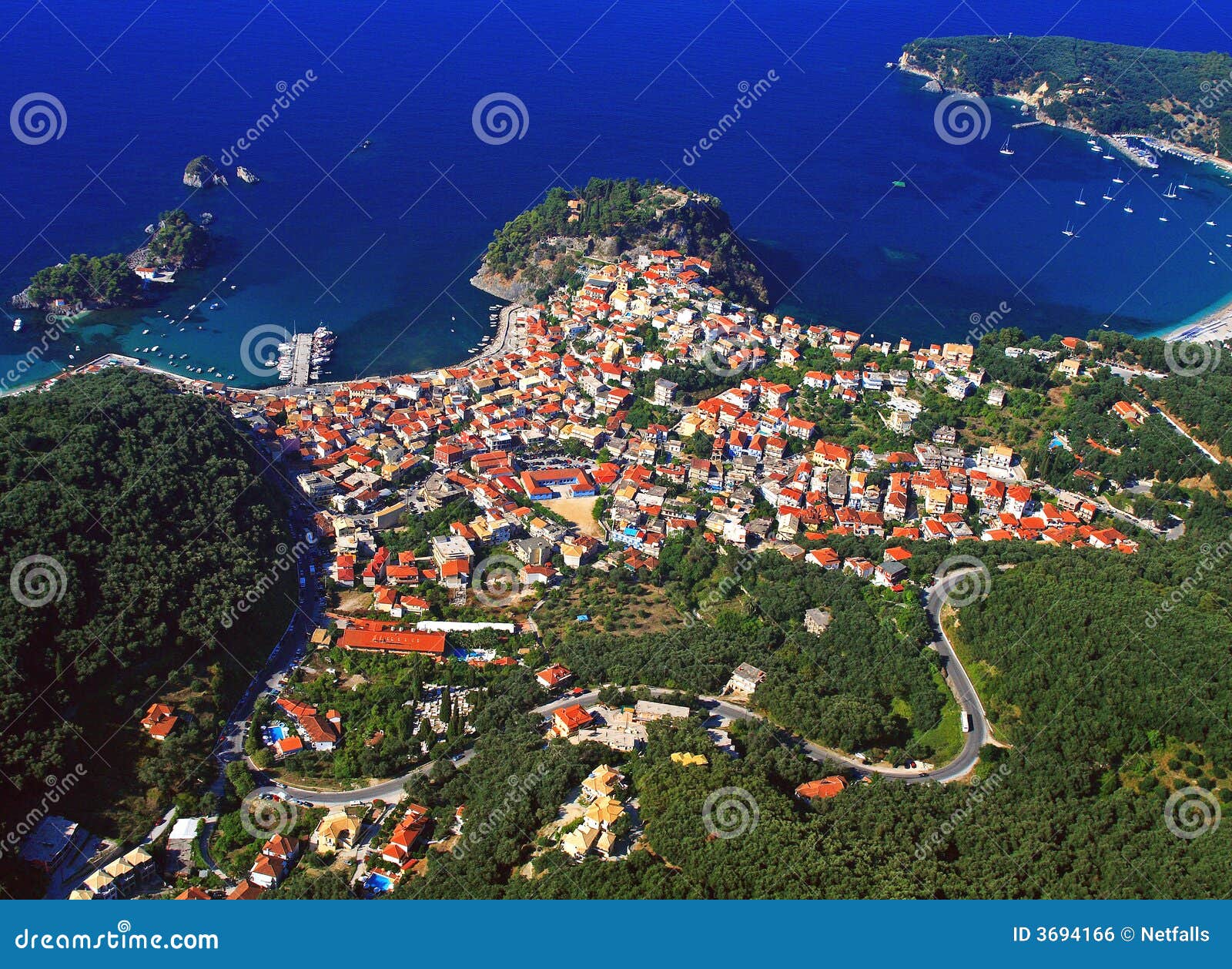 Parga Greece stock photo. Image of ionian, tranquil, greece - 3694166