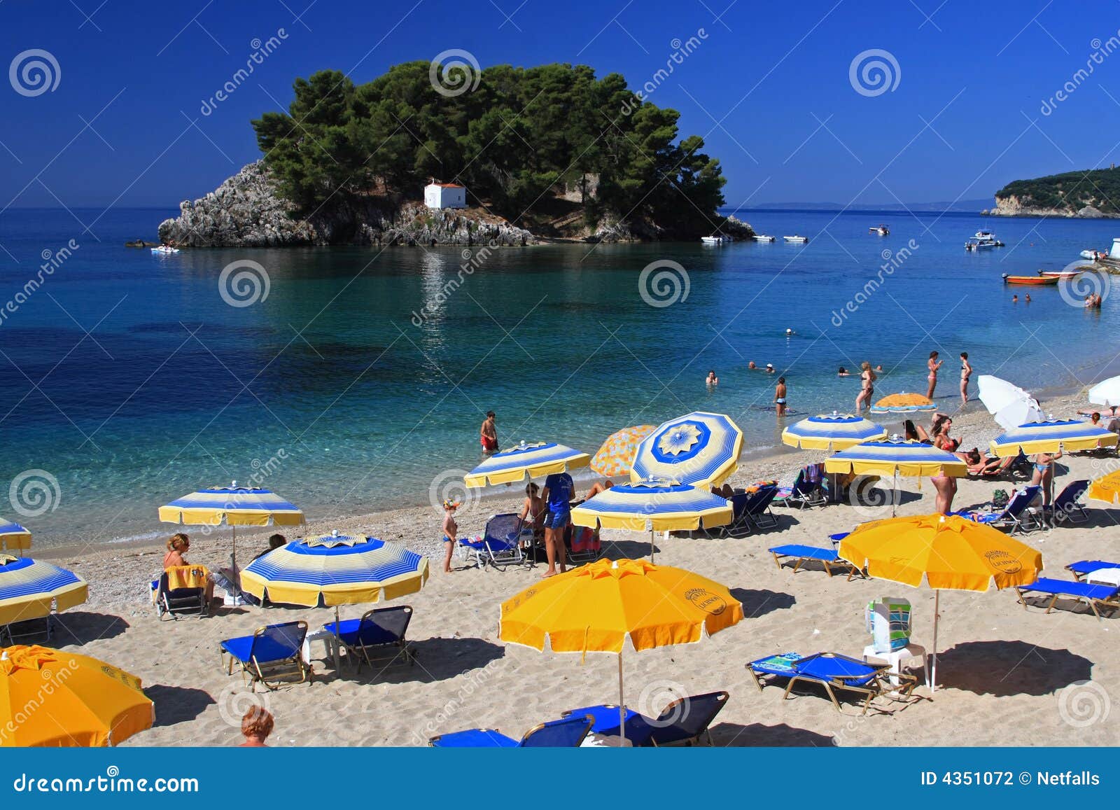 Parga Greece stock photo. Image of holiday, blue, virgin - 4351072