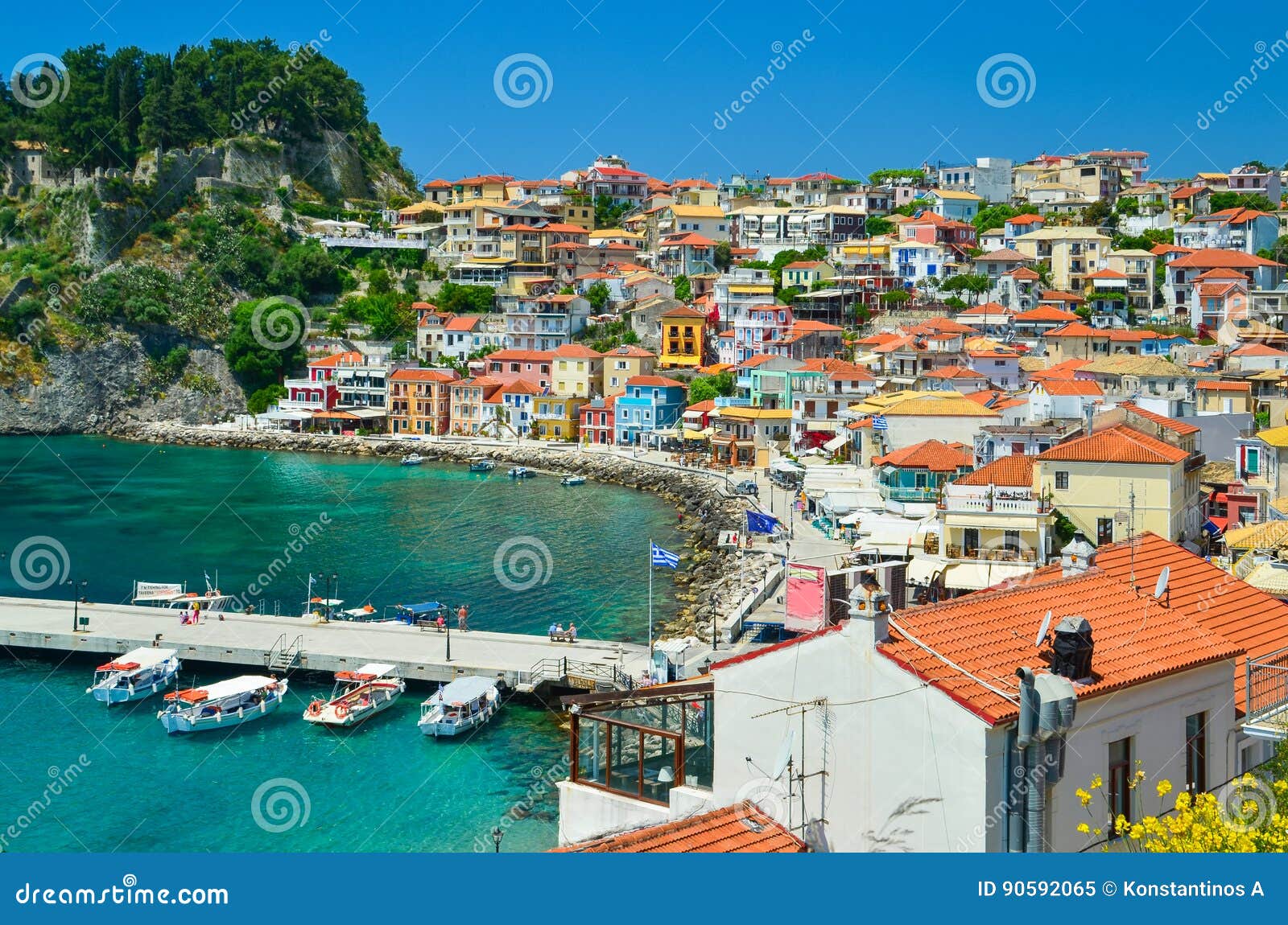Parga editorial image. Image of drone, blue, cruise, beautiful - 90592065