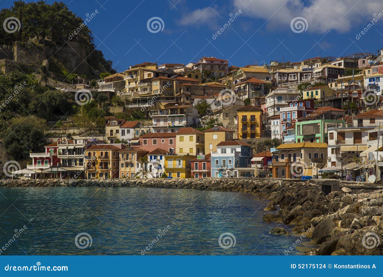 Parga Grekland ö arkivfoto. Bild av korfu, ferier, jonisk - 52175124