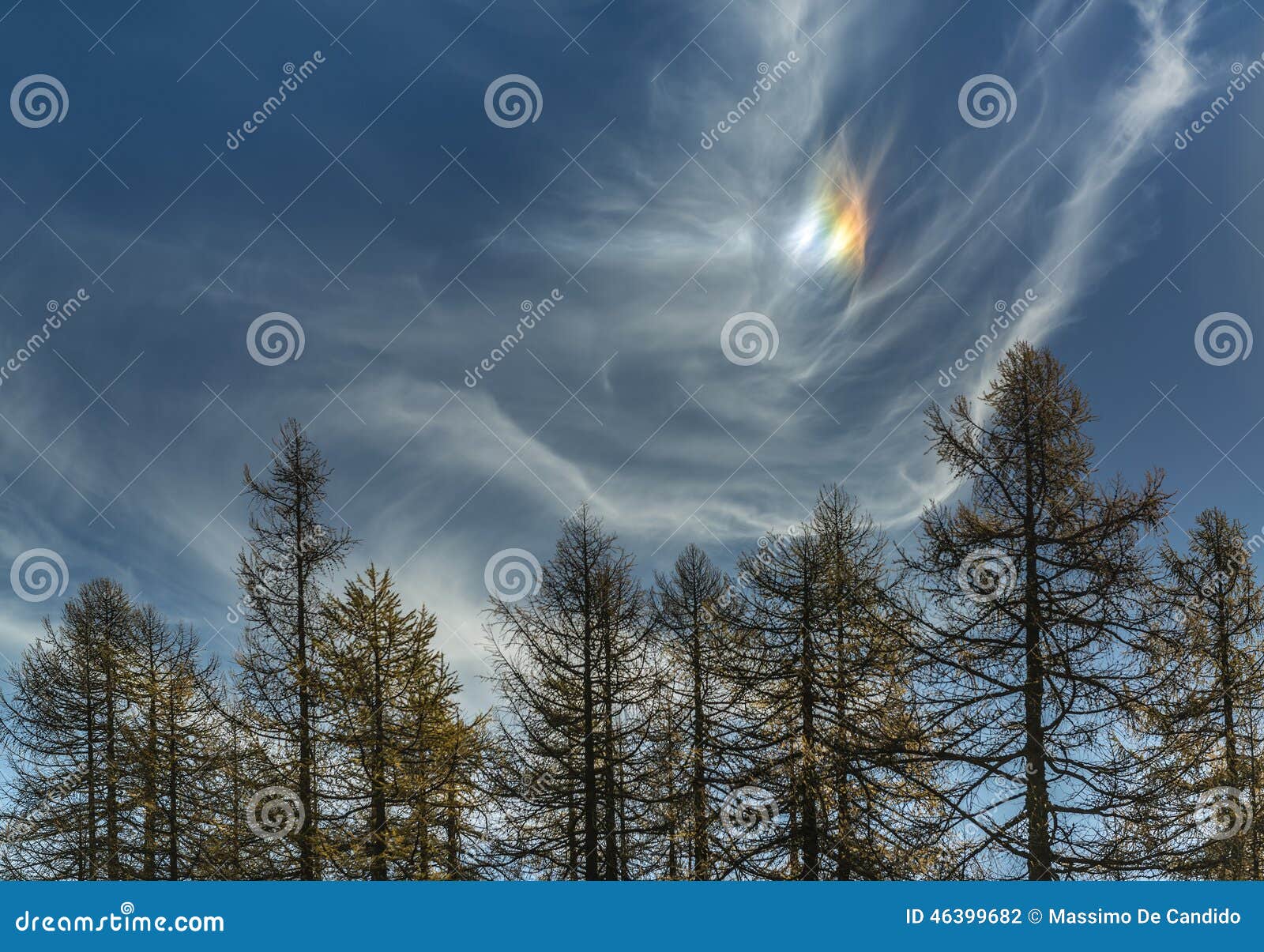 Parhelion in the Autumn Sky Stock Photo - Image of forest, phenomenon ...