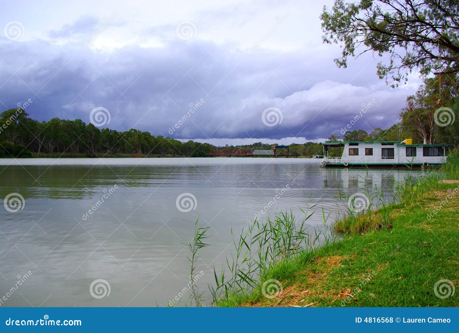 Paringa Bridge & Storm stock photo. Image of cloudy - 4816568