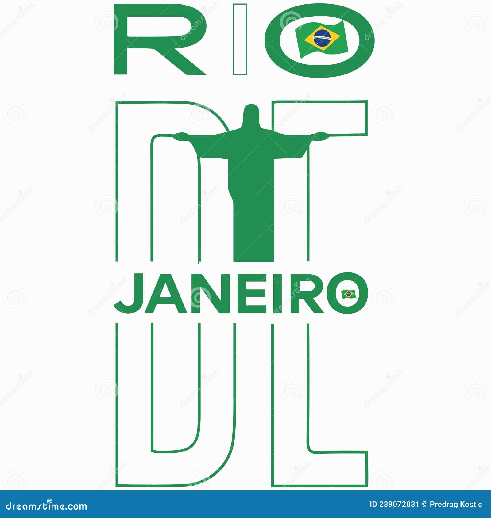 Rio de janeiro letters stock illustration. Illustration of brassilien ...