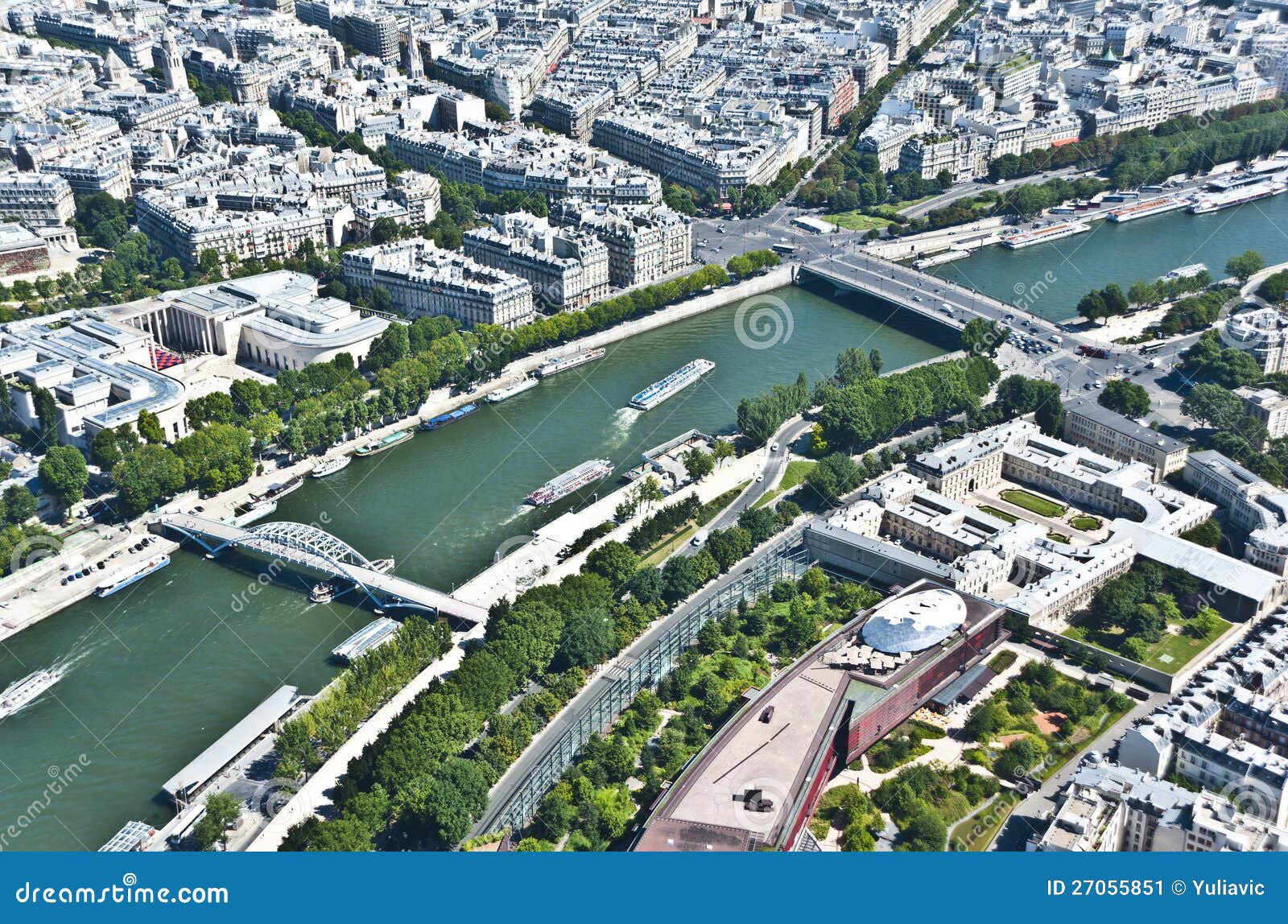 Paris from above stock image. Image of champs, building - 27055851