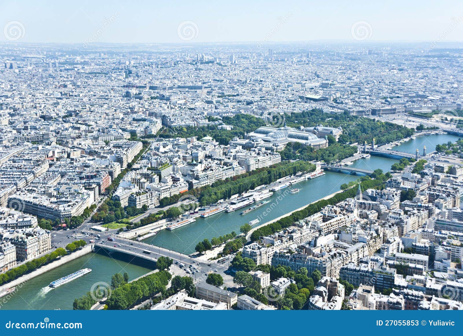 Paris from above stock image. Image of capital, landscape - 27055853