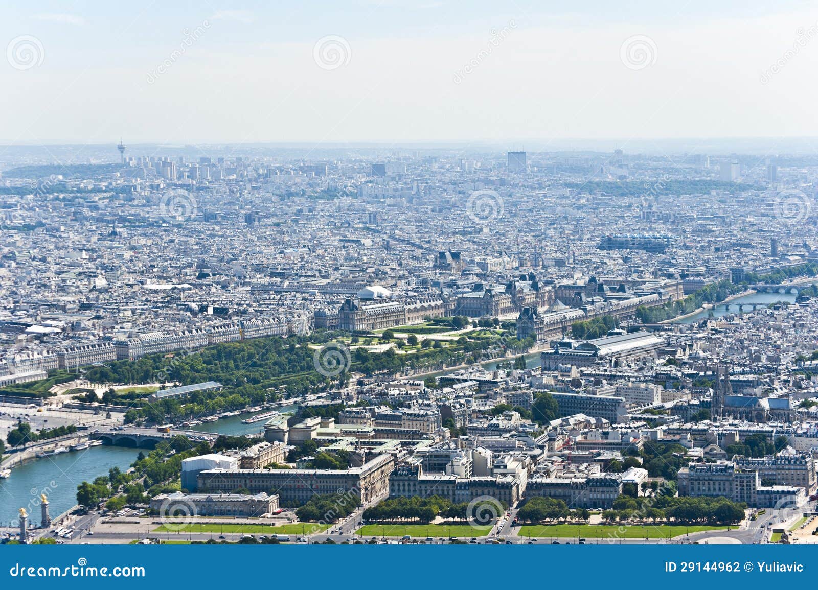 Paris from above. stock photo. Image of beautiful, landmark - 29144962