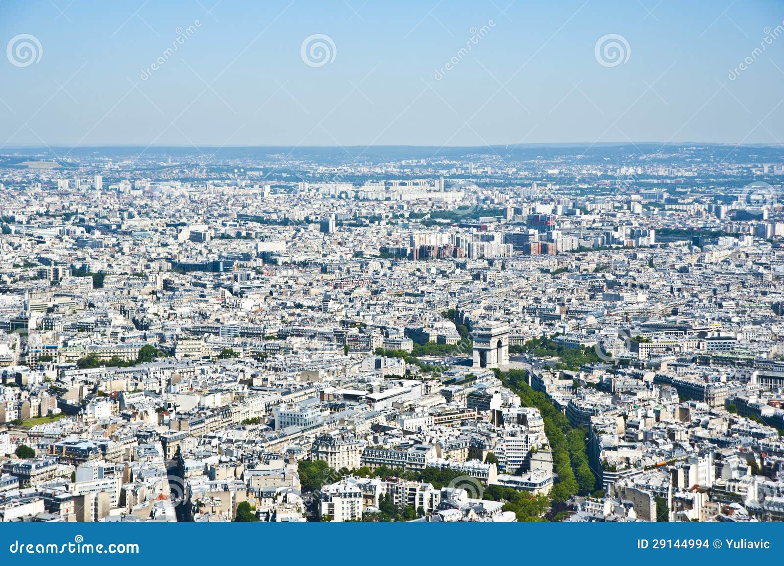 Paris from above. stock photo. Image of beautiful, panorama - 29144994