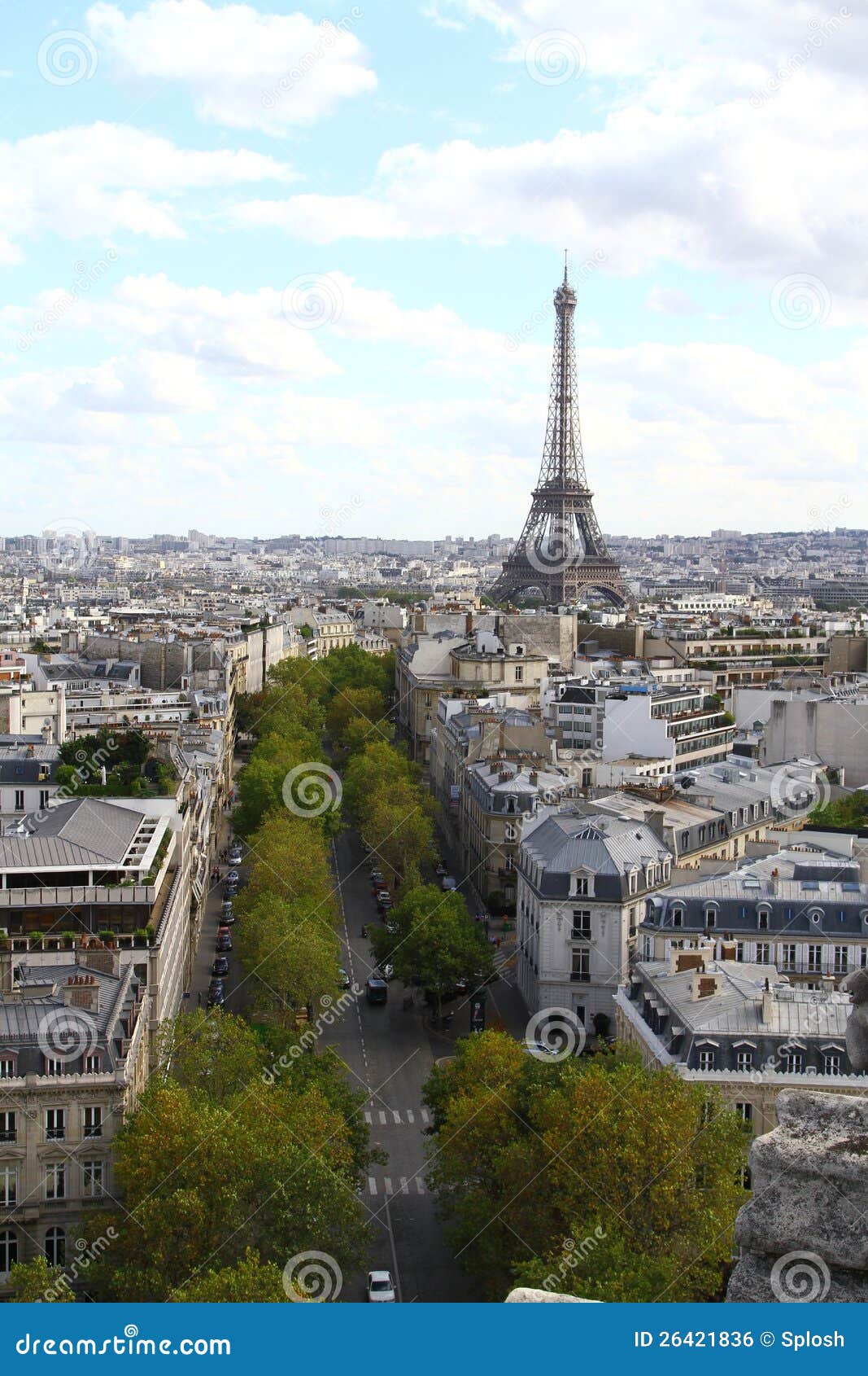 Paris aerial panorama stock photo. Image of architecture - 26421836