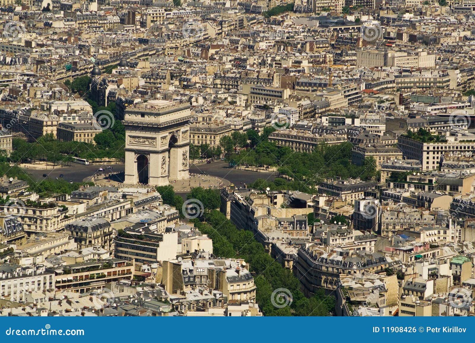 Paris. Aerial view stock photo. Image of view, urban - 11908426