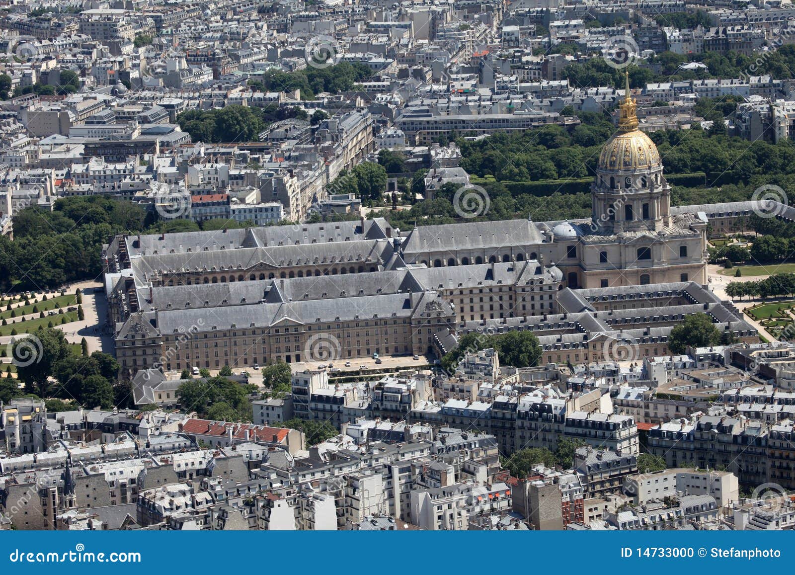 Paris, aerial view stock photo. Image of aerial, touristic - 14733000