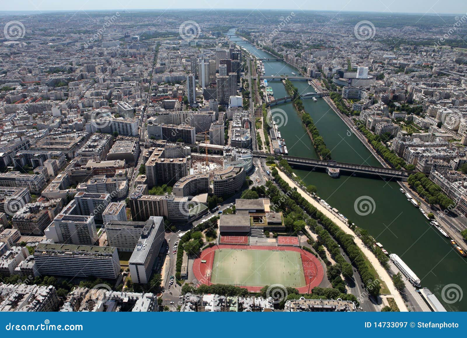 Paris, aerial view stock image. Image of france, southwest - 14733097