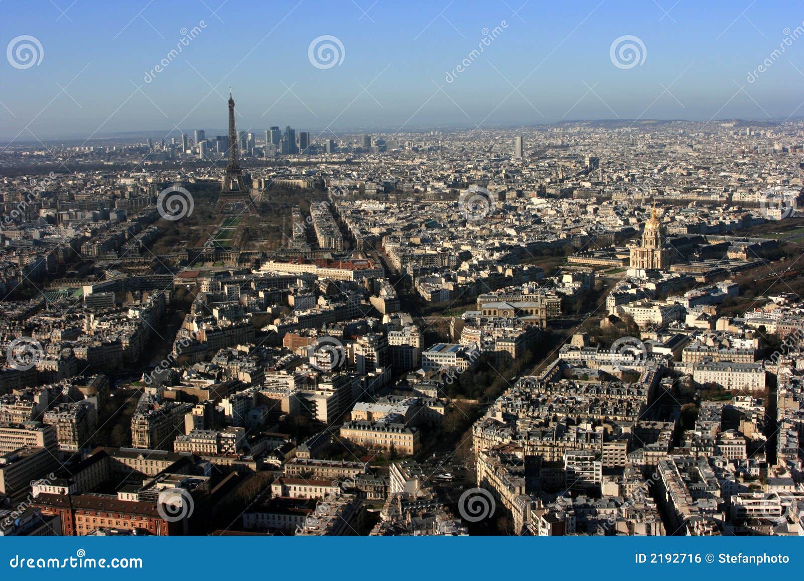 Paris, aerial view stock photo. Image of eiffel, city - 2192716
