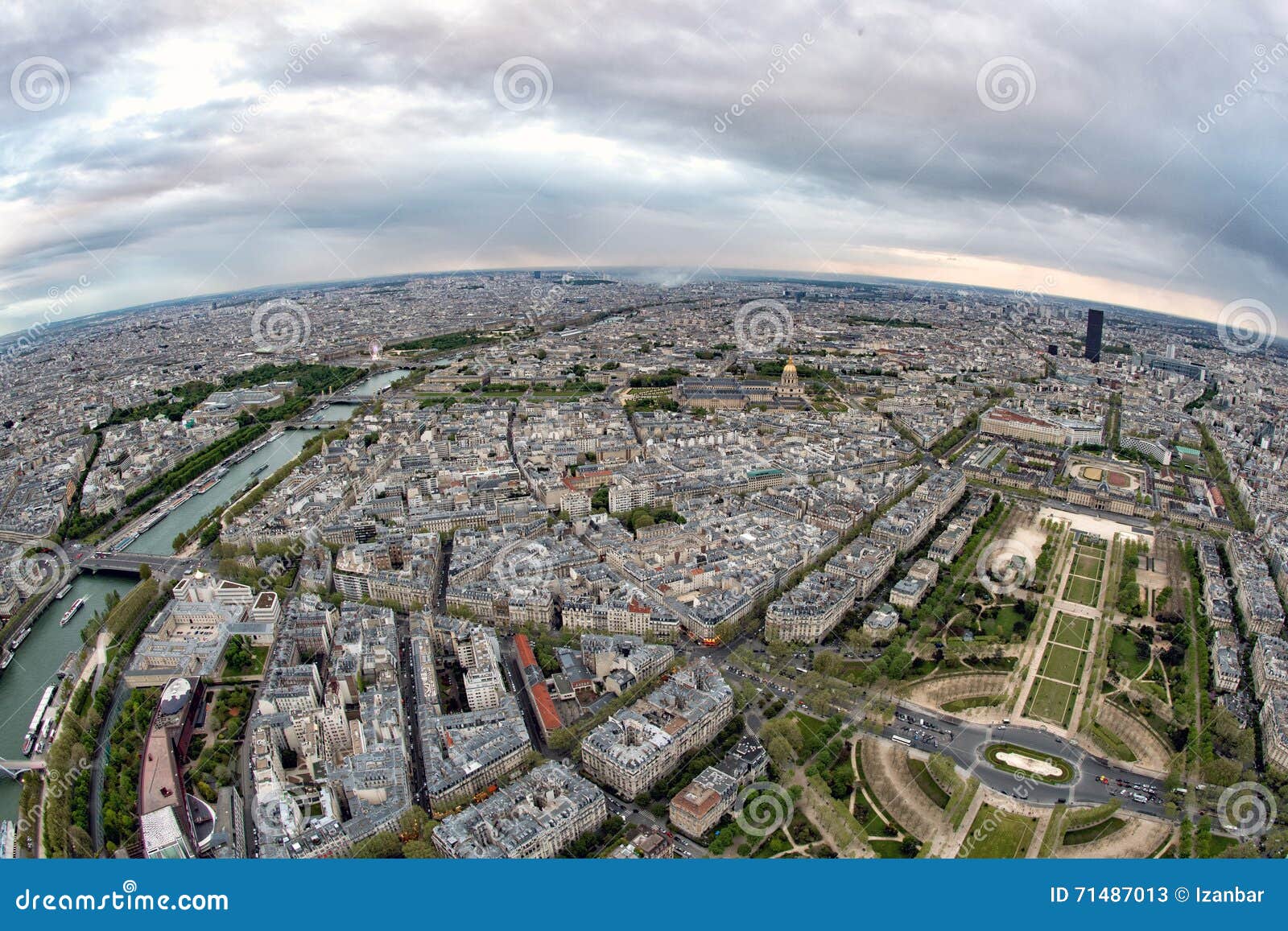 Paris Aerial View Landscape Panorama Stock Image - Image of beautiful ...