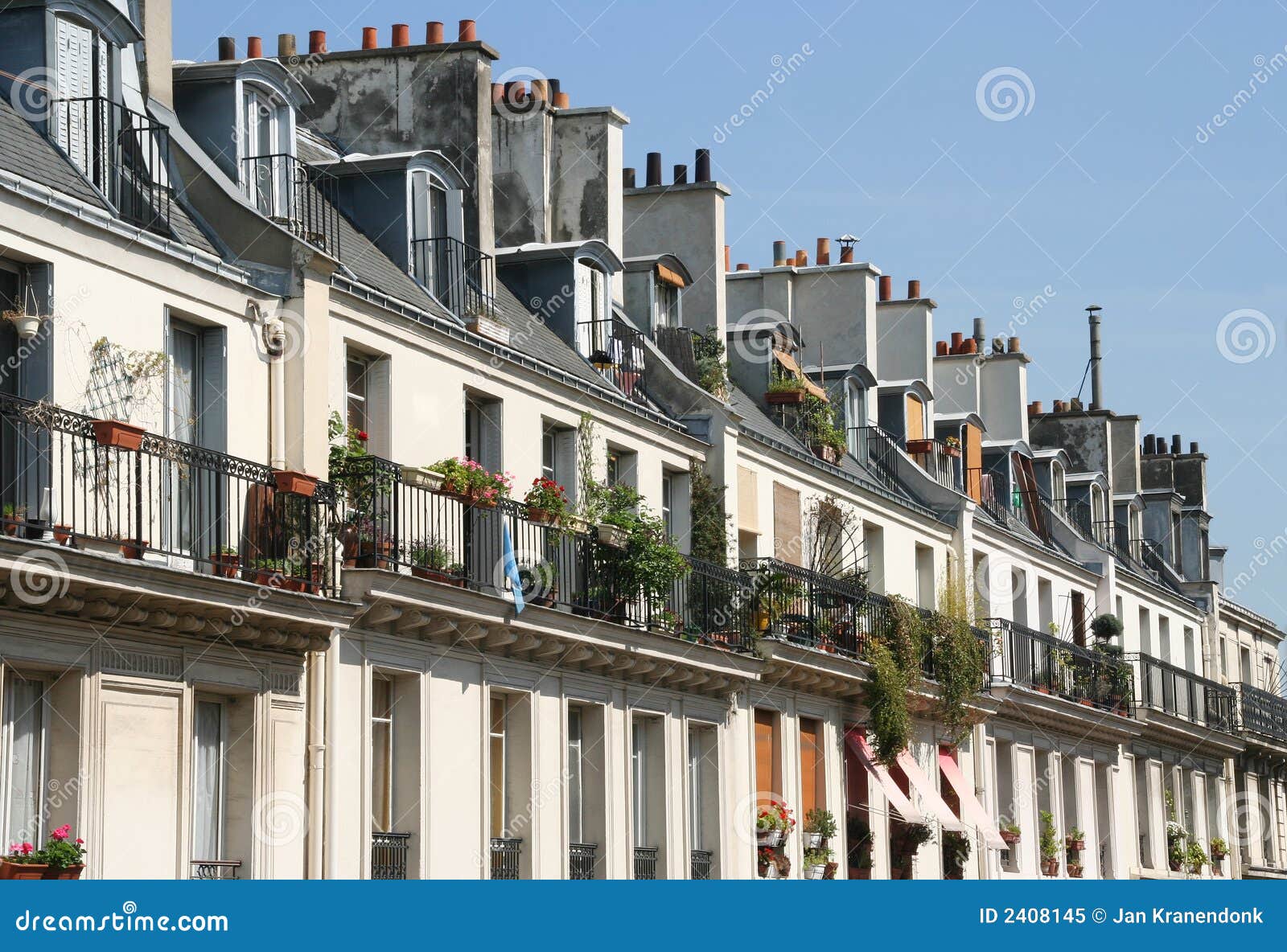 Paris Apartments stock image. Image of property, flats - 2408145