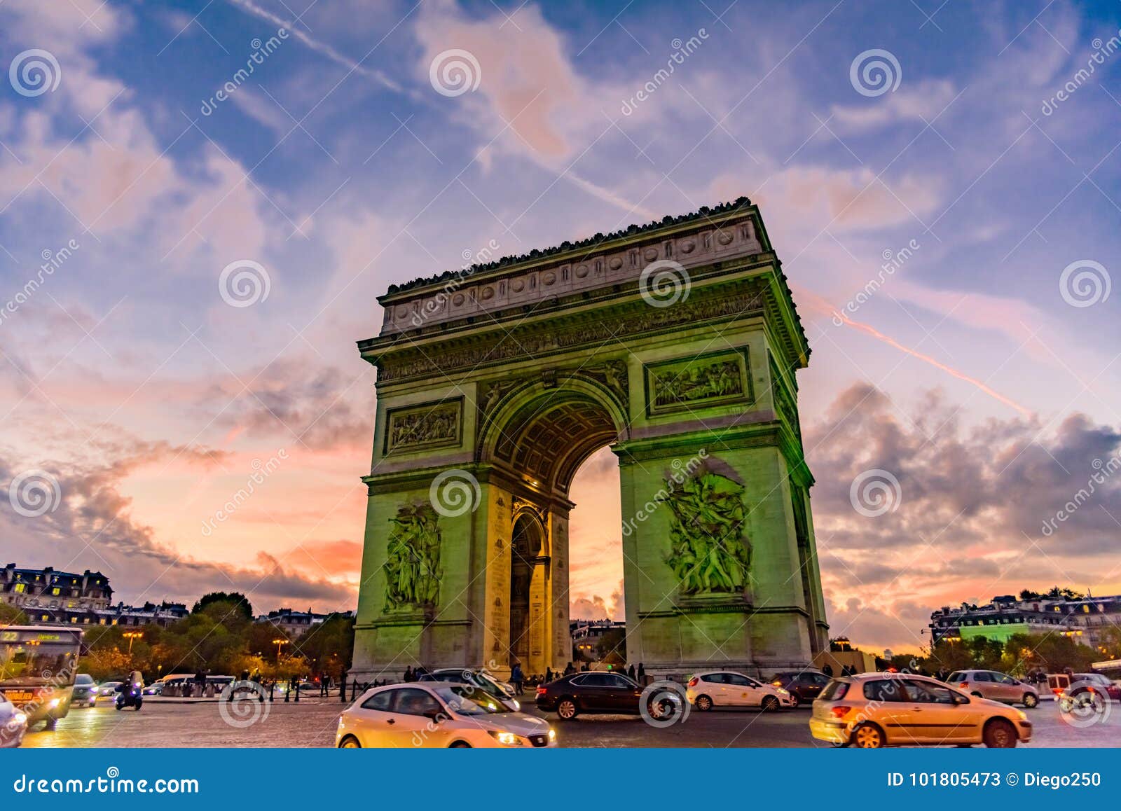 Paris, Arc de Triomphe redaktionelles stockfoto. Bild von frankreich ...