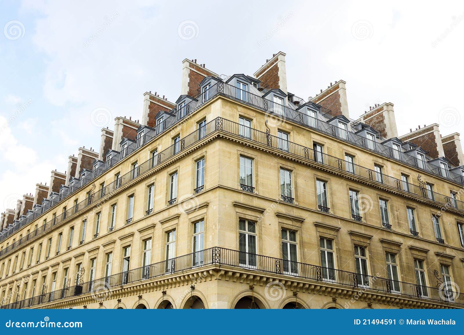 Paris architecture stock image. Image of apartment, french - 21494591