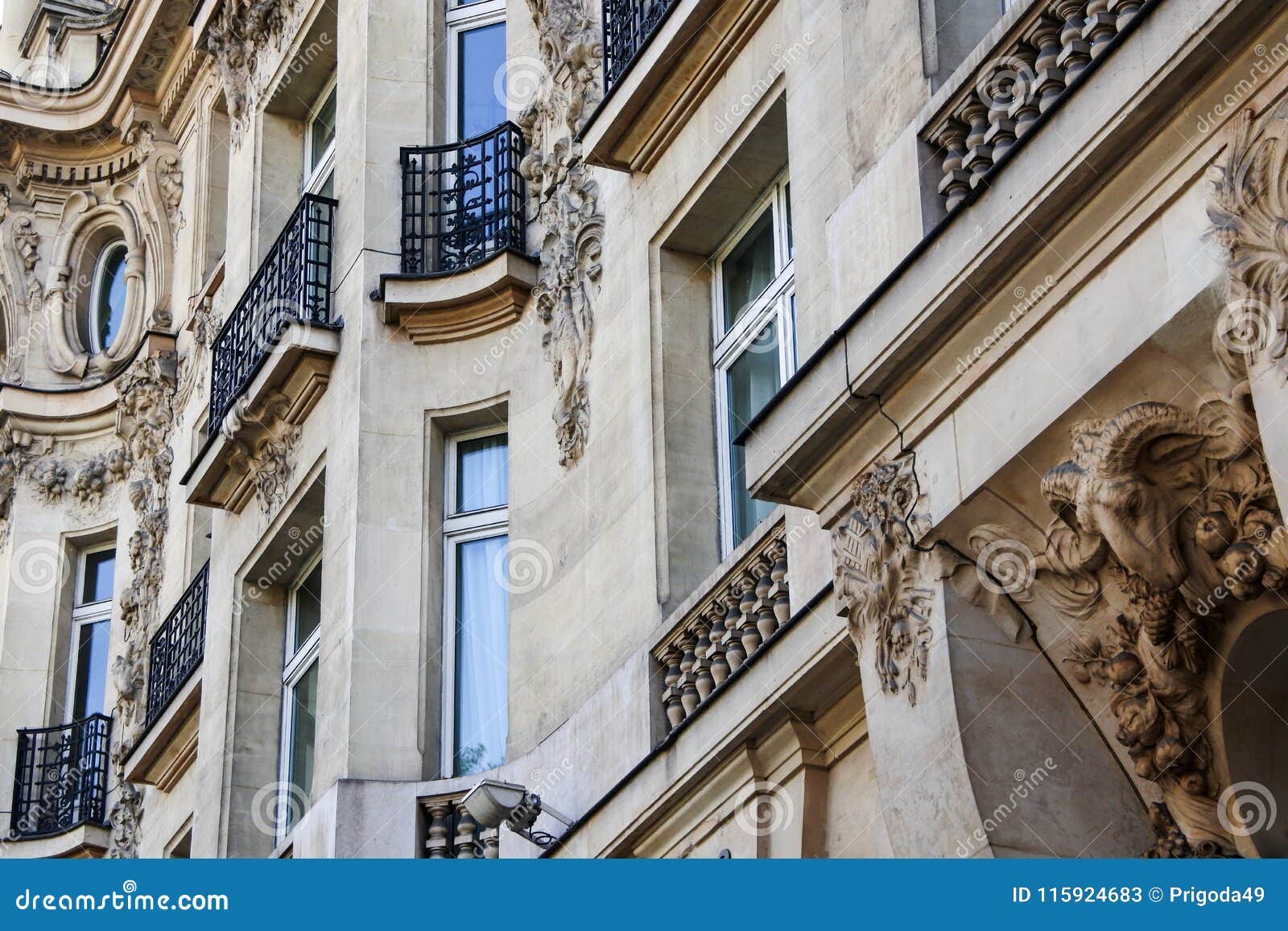 Paris Architecture with Very Sharp Structure Stock Image - Image of ...