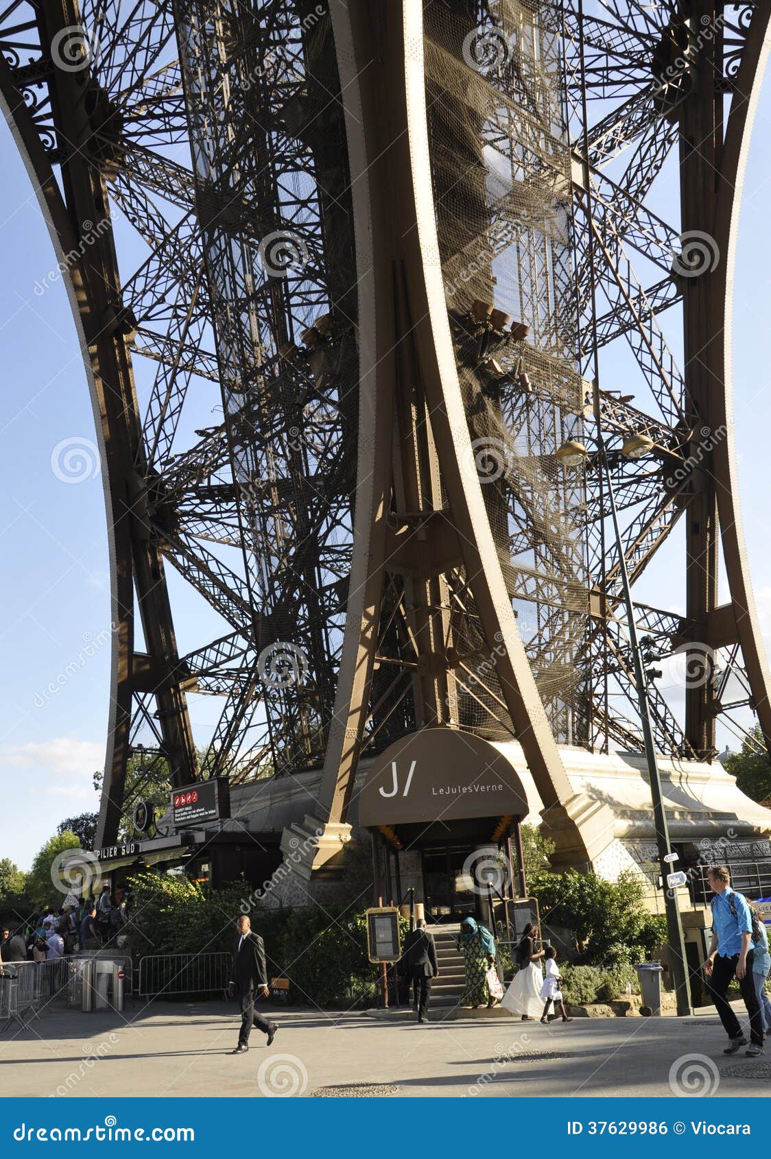 Paris,august 20-Pier of Eiffel Tower in Paris Editorial Photo - Image ...