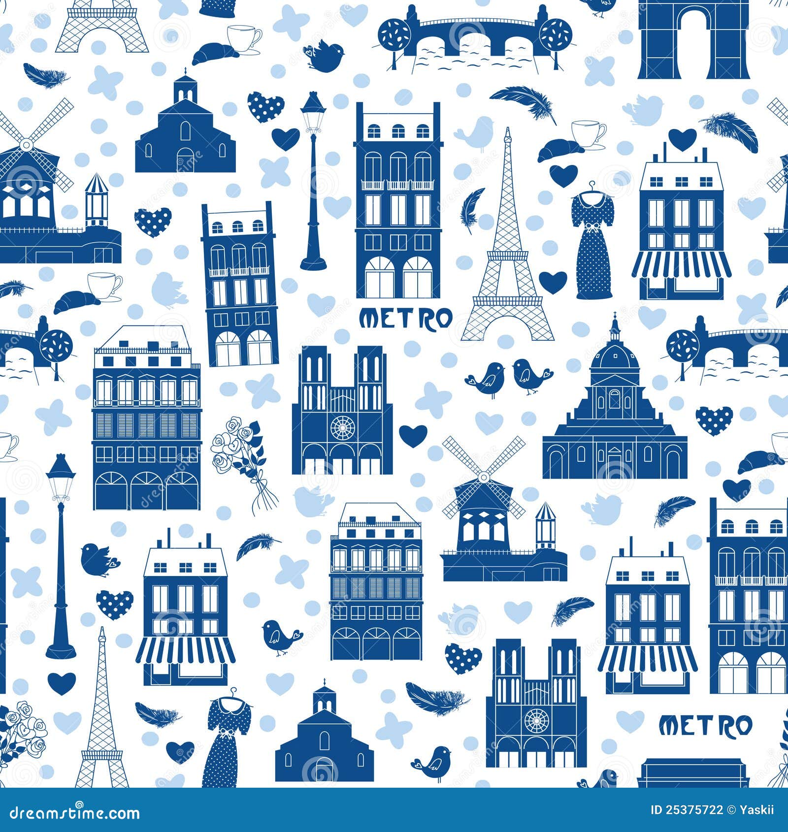Paris background. Pattern stock vector. Illustration of sketch - 25375722